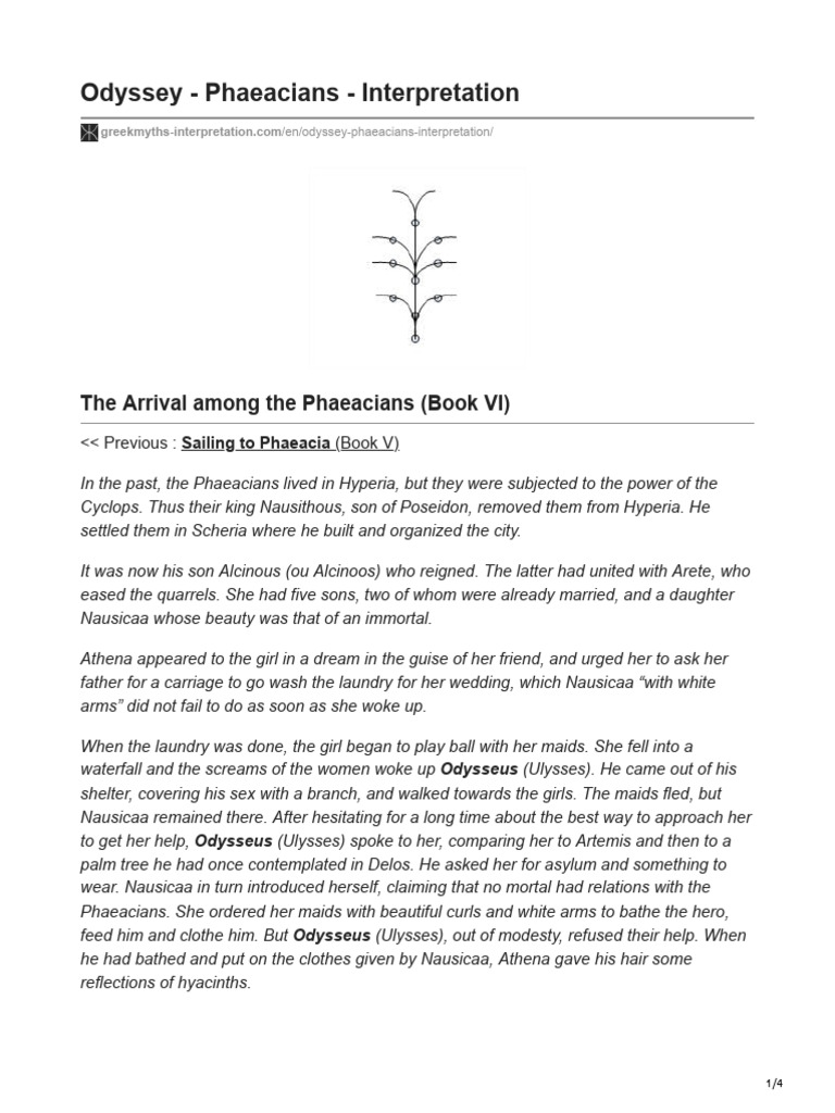 Greekmyths Interpretation - Com Odyssey Phaeacians Interpretation | PDF