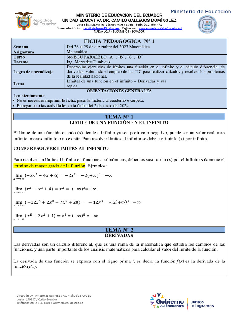 FICHA MATE.3ro BGU-ABCD | PDF