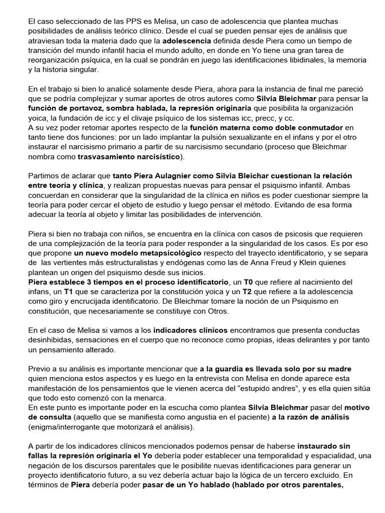 Tema Final | PDF | Psique (psicología) | Sicología