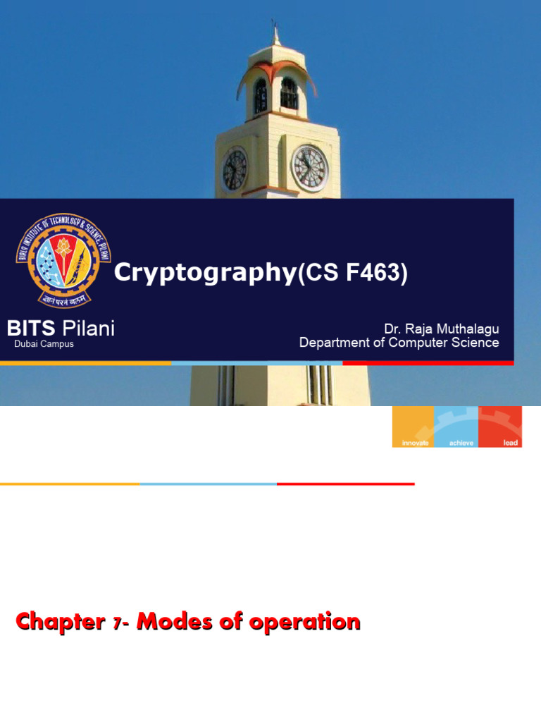 Modes of Operation-Block Cipher | PDF