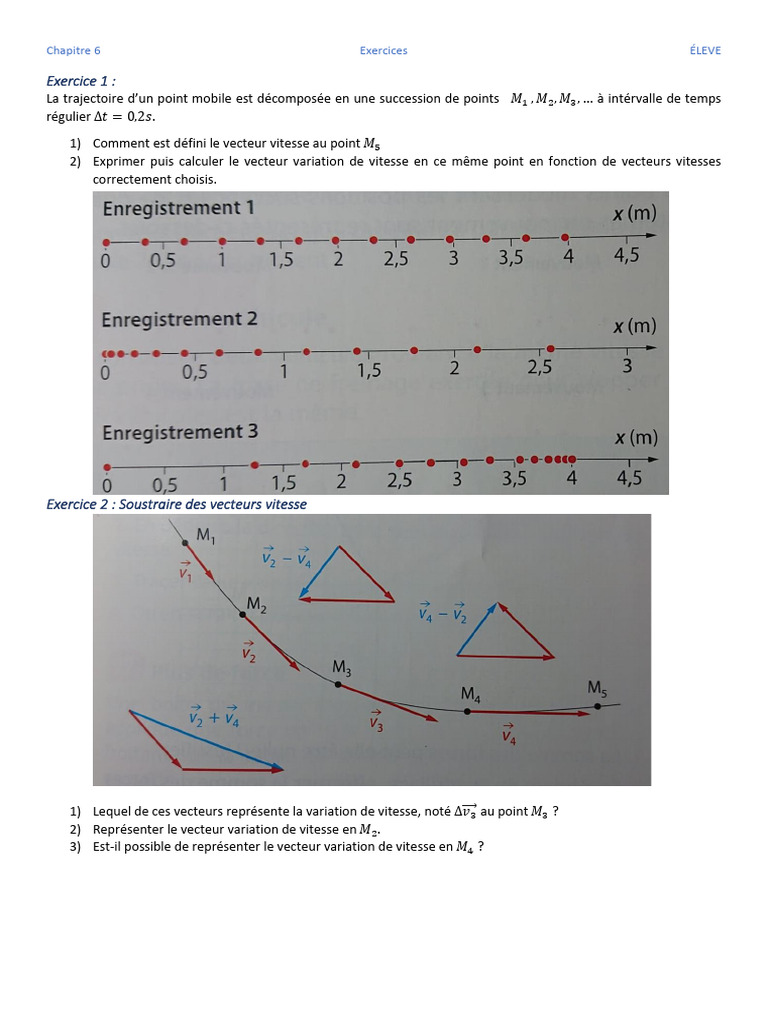 Chap 6 - Exercices - ELEVE | PDF