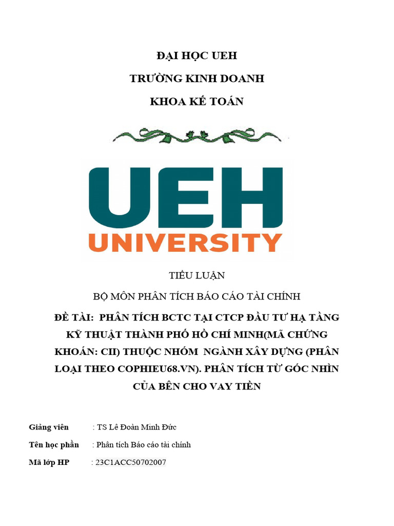 Tiểu luận PTBCTC - Nhóm 8 | PDF