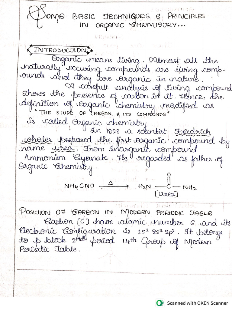 Basic Organic Chemistry Notes | PDF