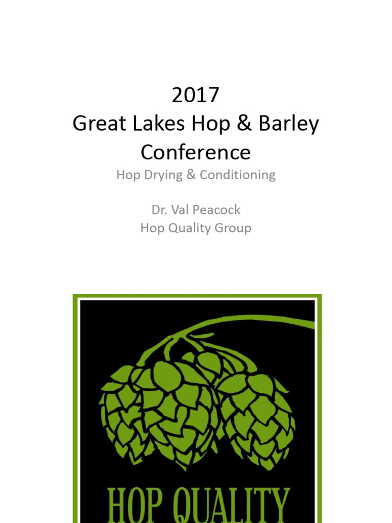Peacock - Val - Great Lakes Hop Drying | PDF | Brewing | Hops