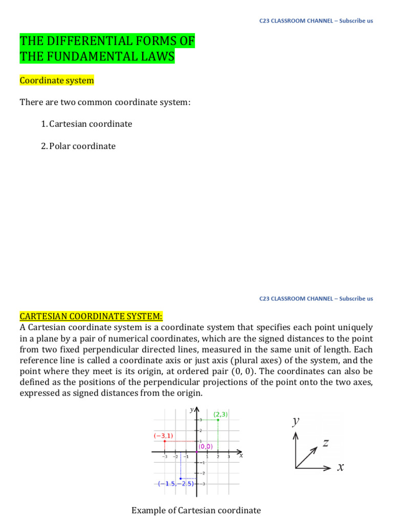 4 Diff Form Cartesian | PDF | Cartesian Coordinate System | Fluid Dynamics