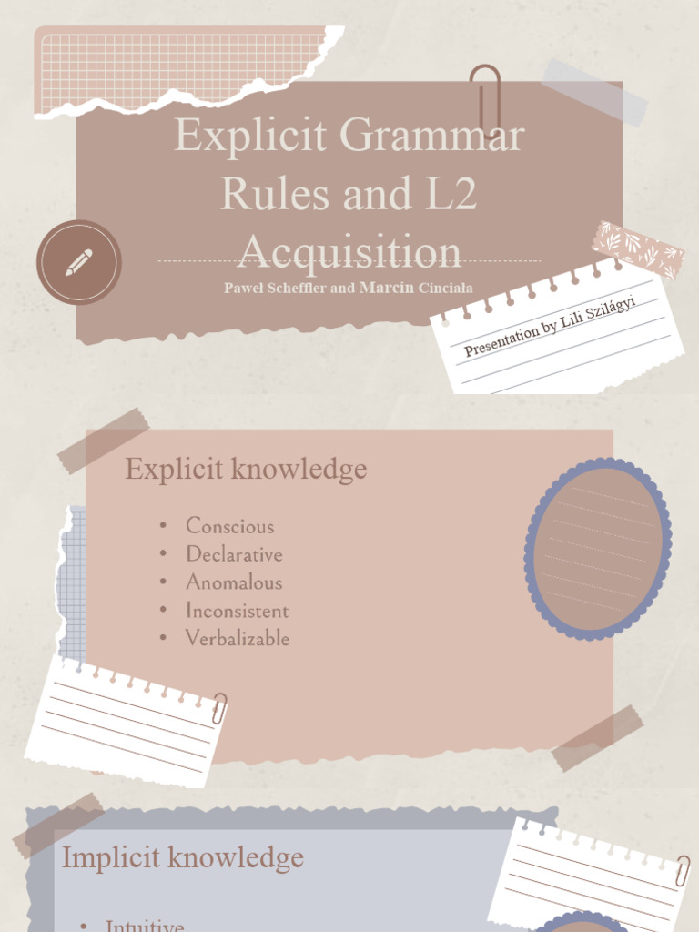 Explicit Grammar Rules | PDF