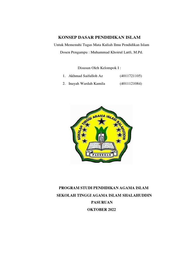 1.M - Konsep Dasar Pend. Islam Baru Revisi | PDF