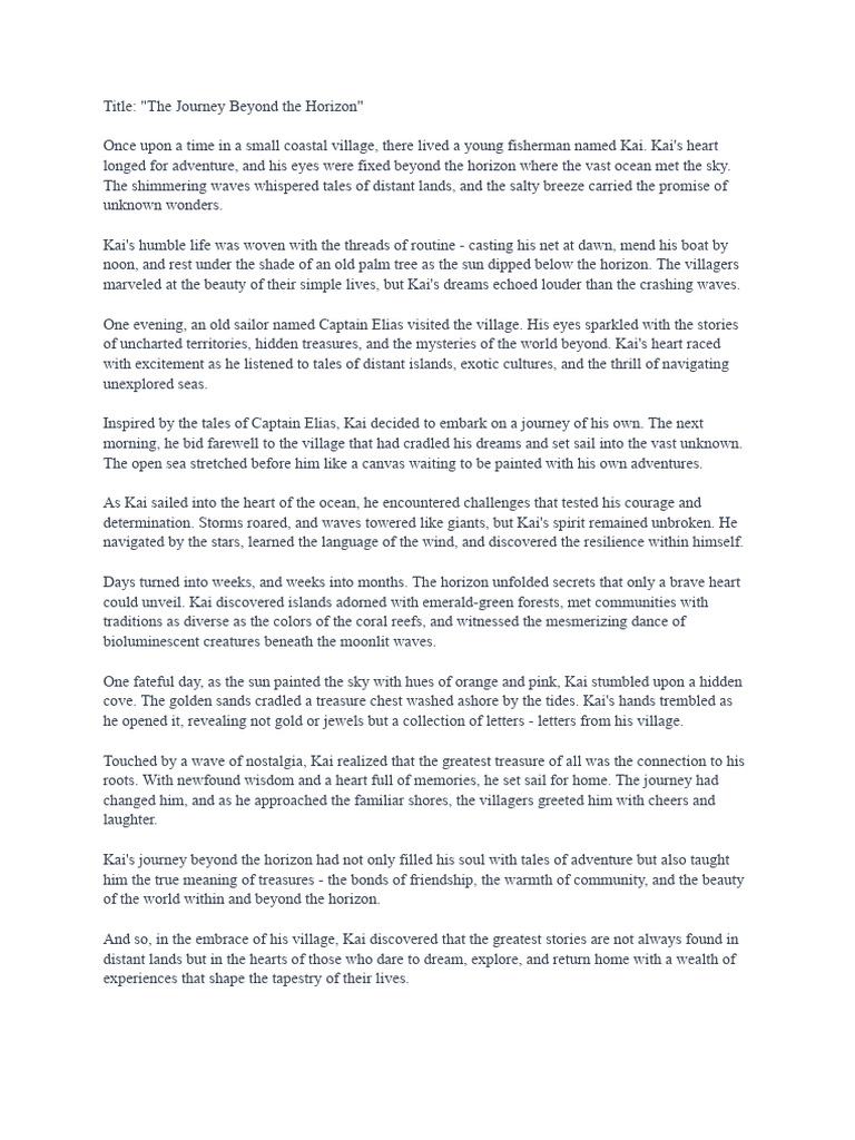 Title - The Journey Beyond The Horizon | PDF