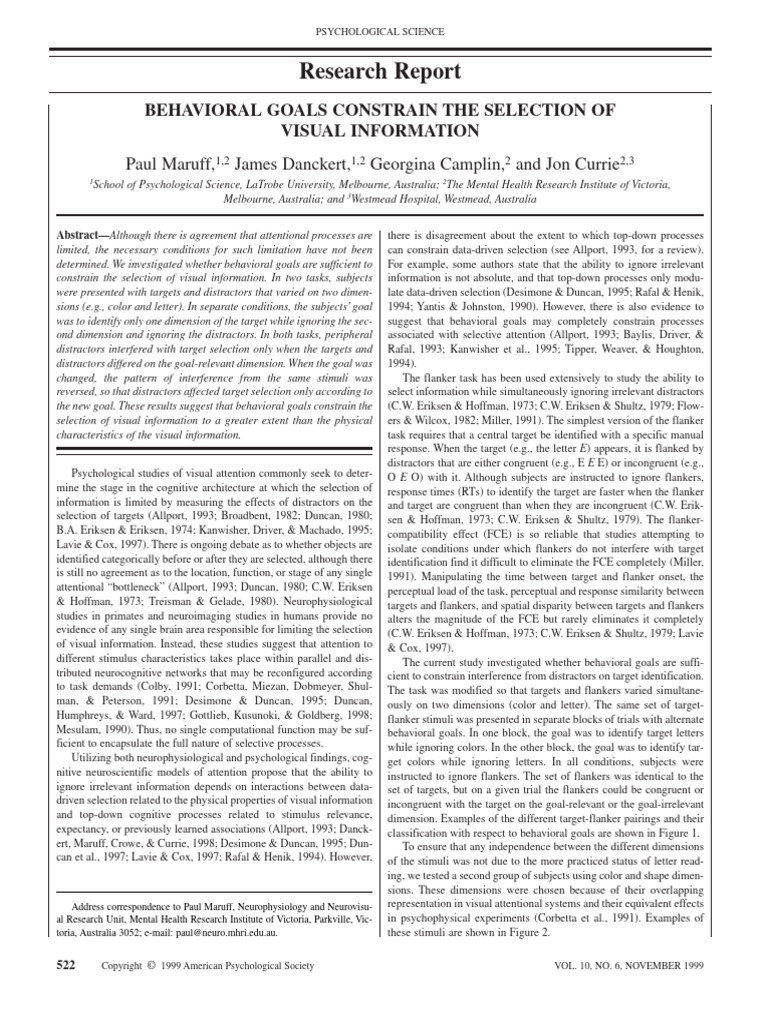 Behavioral Goals | PDF