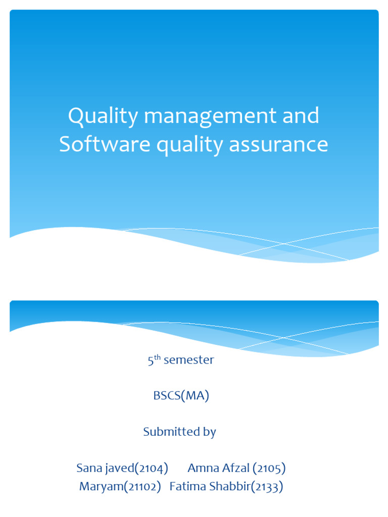Software Quality Assurance | PDF | Risk Management | Audit