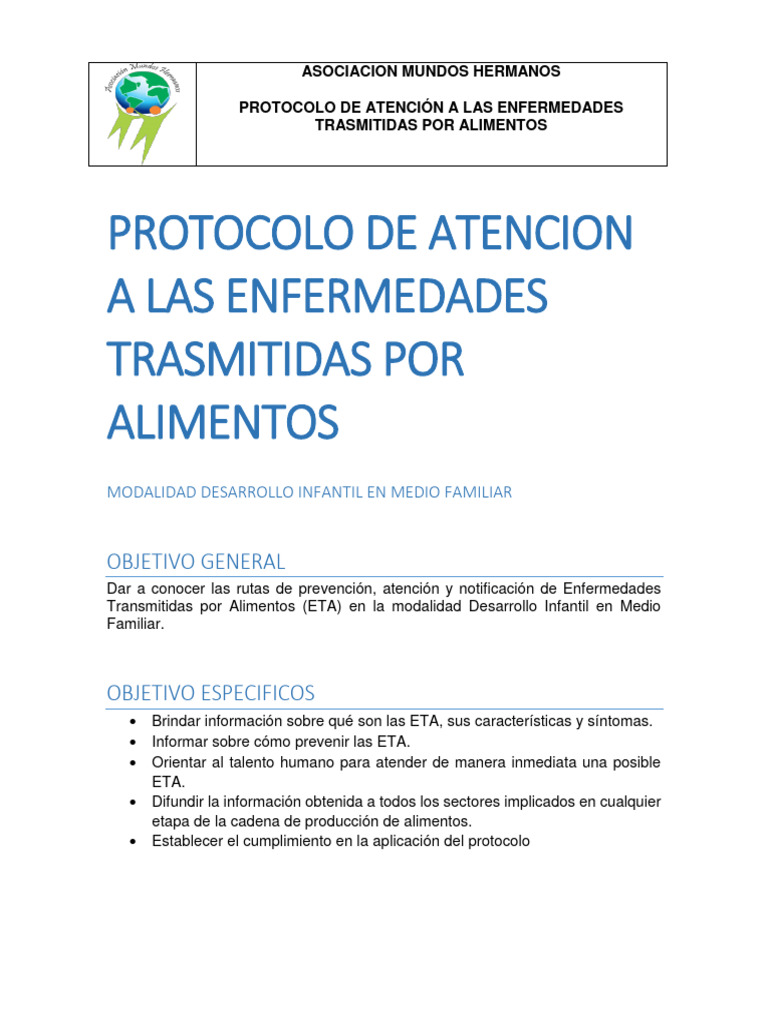 Protocolo de Atención a ETA en Alimentos | PDF | Alimentos ...
