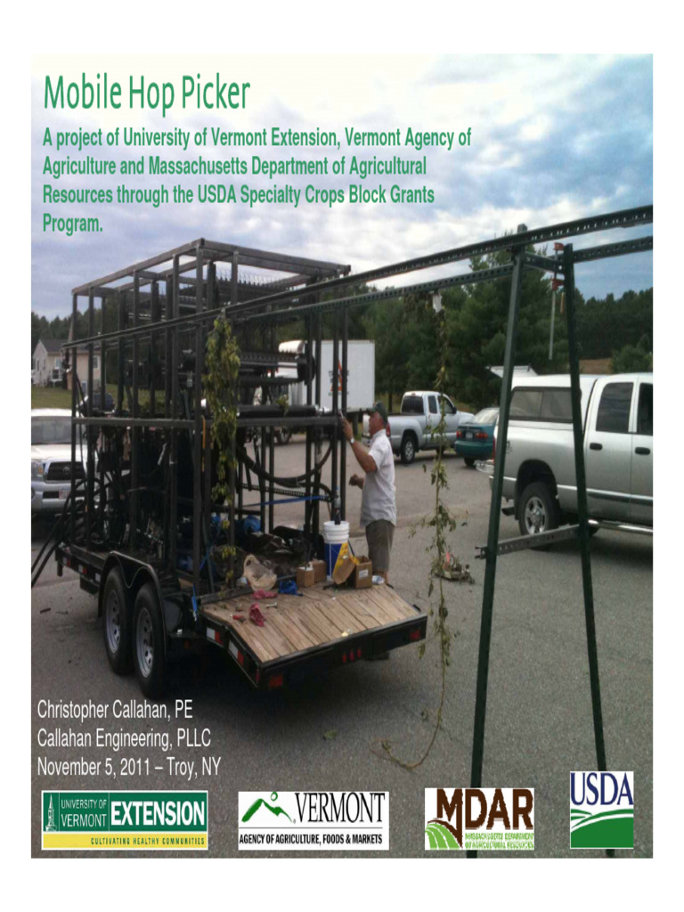 Mobile Hop Picker Project Overview | PDF | Machines | Agricultural ...