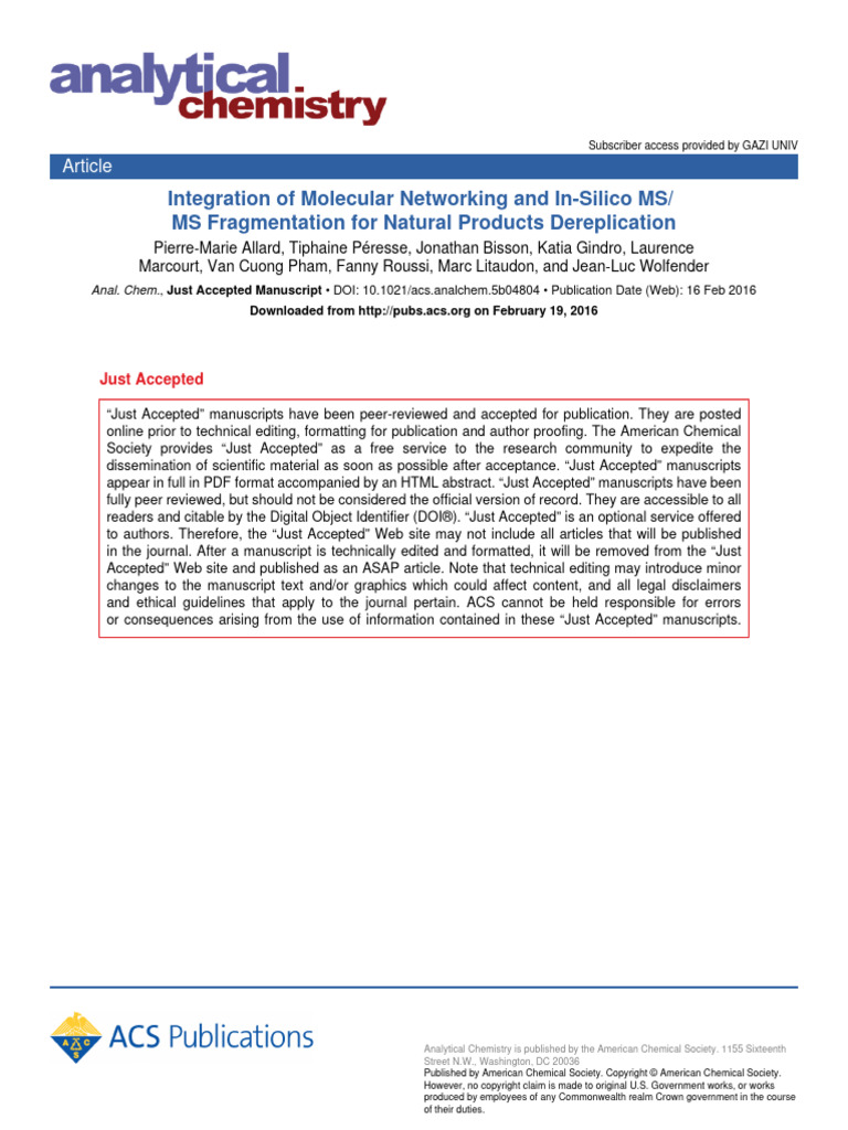 Molecular Networking | PDF | Metabolomics | Tandem Mass Spectrometry