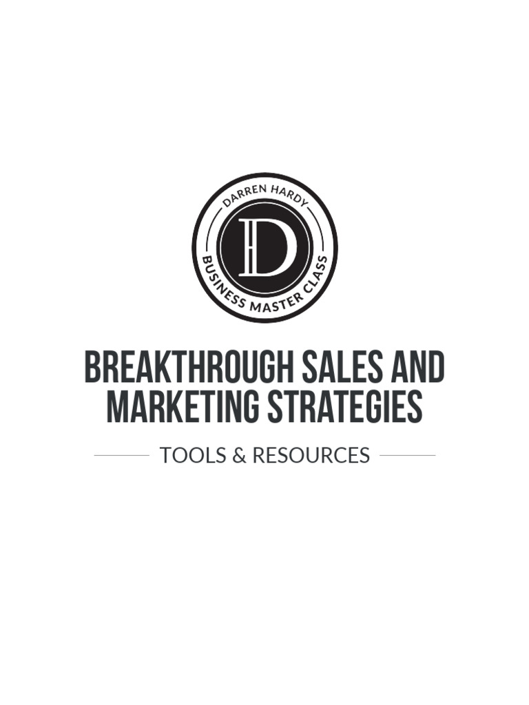 Breakthrough Sales & Marketing Toolkit | PDF | Sales | Marketing