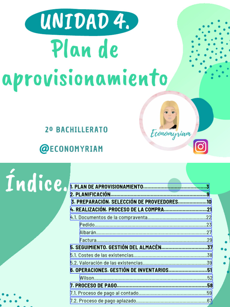 UD 4. FAG. Plan de Aprovisionamiento | PDF