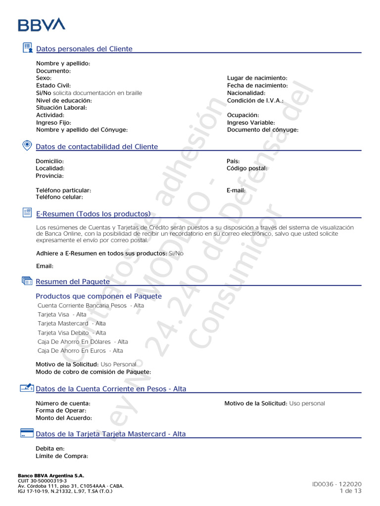 Banco Cpntratp Bbva | PDF