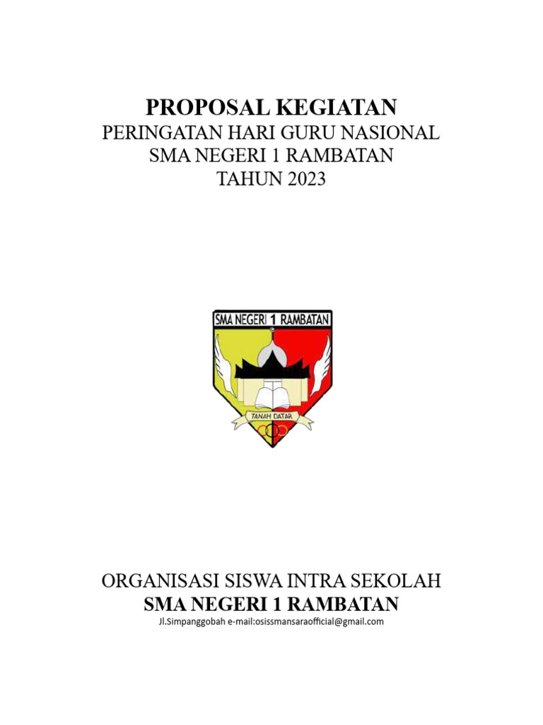 Proposal Kegiatan Hari Guru | PDF