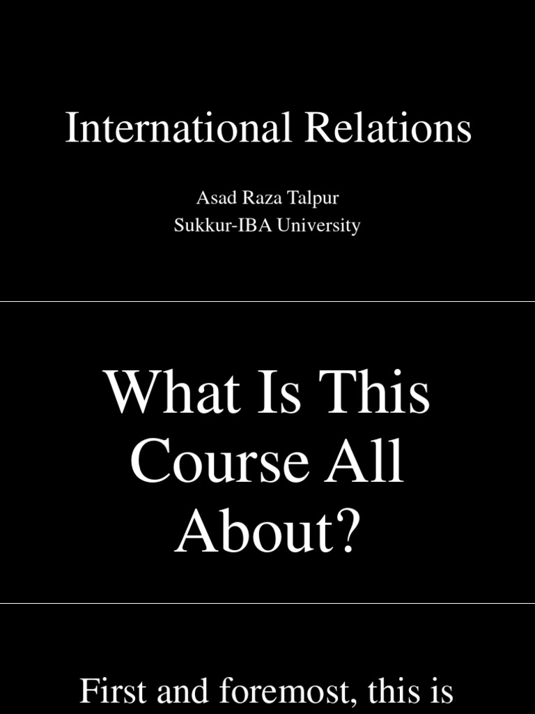 0) Intro To Course-Outline | PDF | International Relations | Political Science