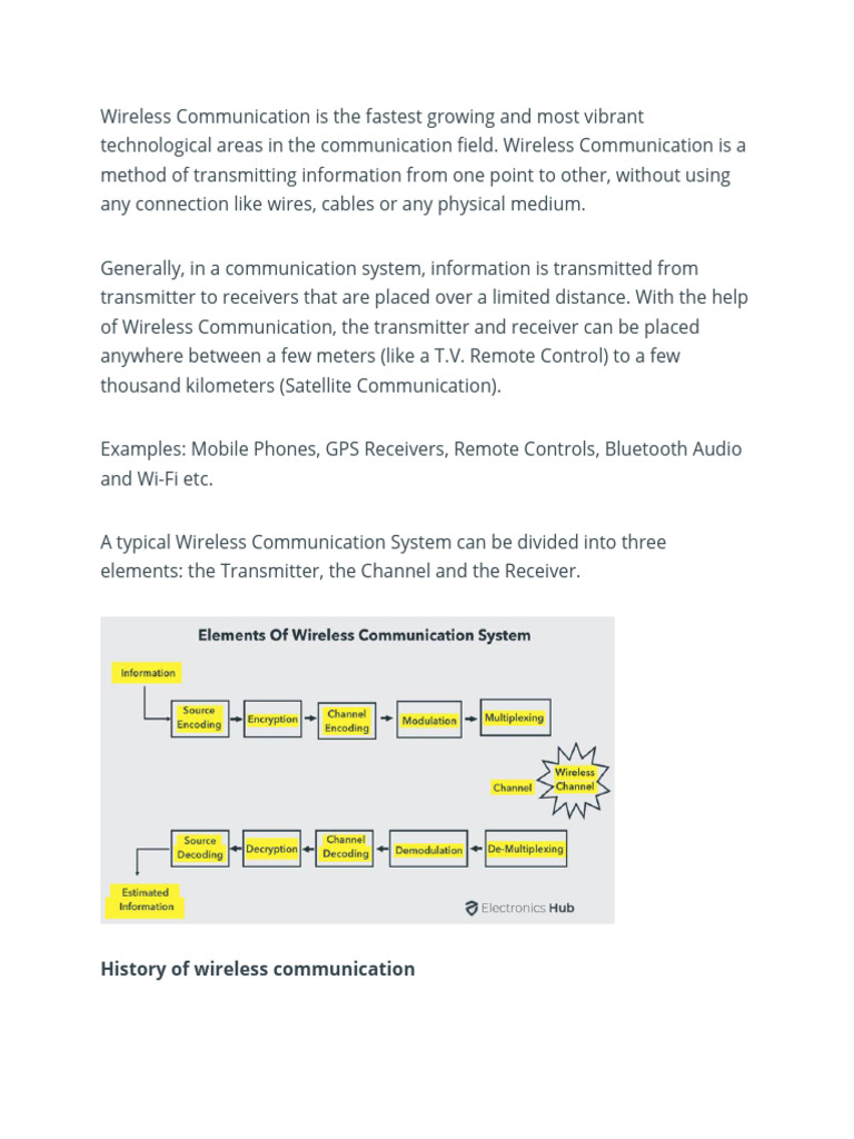 WC Unit 1 Wireless Communication | PDF