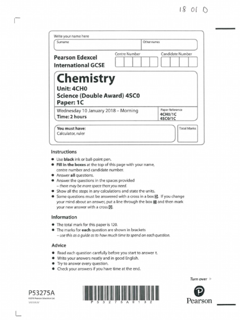 2018 Jan Paper1 ModelAnswers | PDF