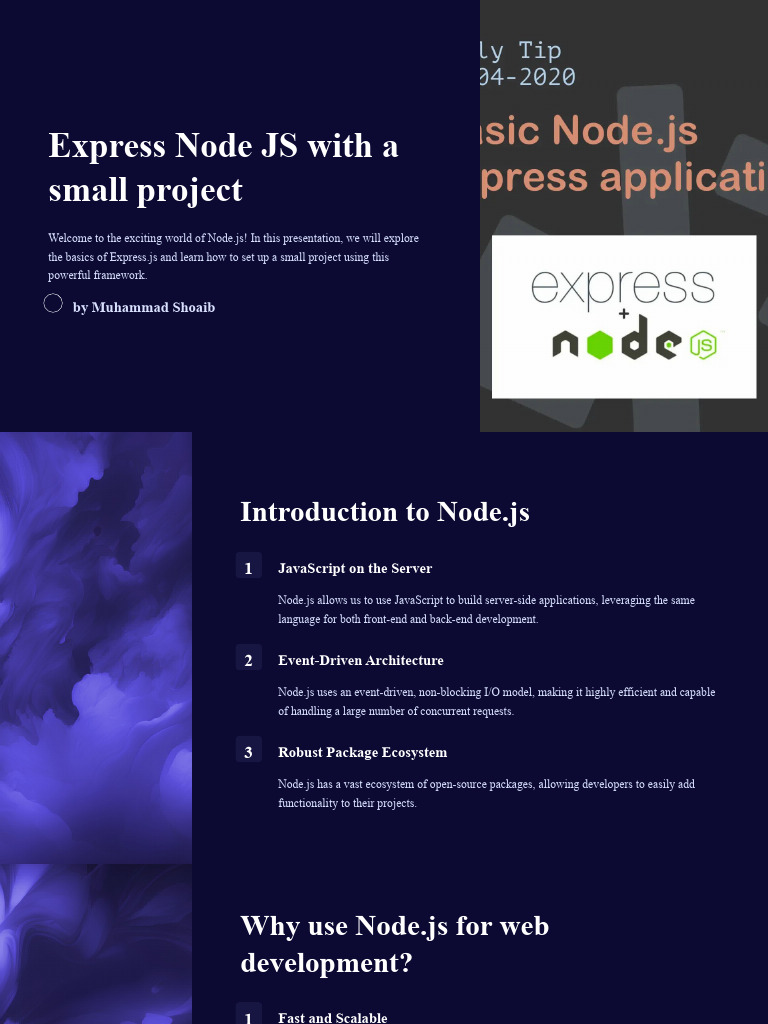 Express Node JS With A Small Project | PDF | Networking | Internet & Web