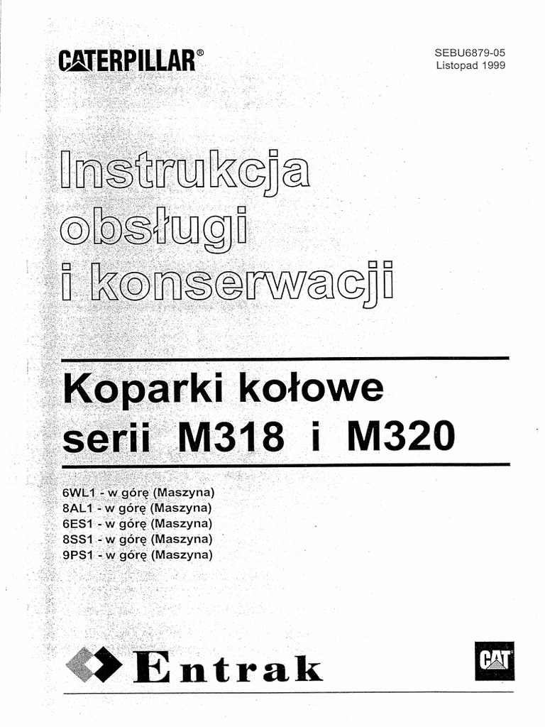 Koparka CAT M-318, M-320 | PDF