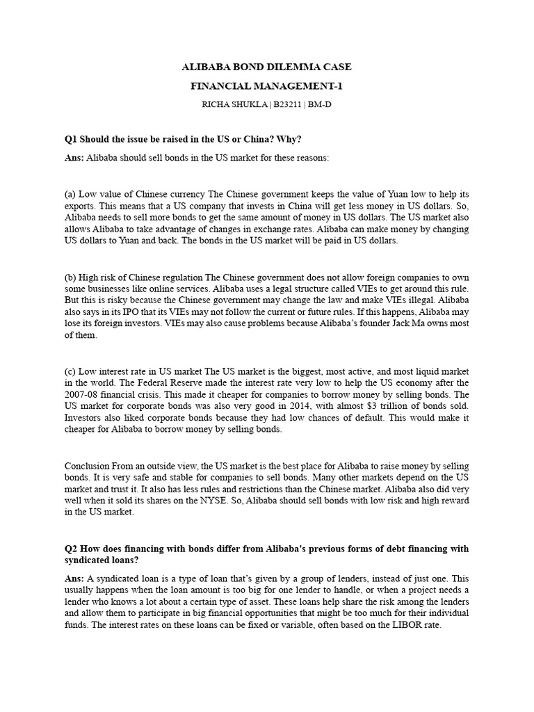 B23211 - Alibaba Bond Case | PDF