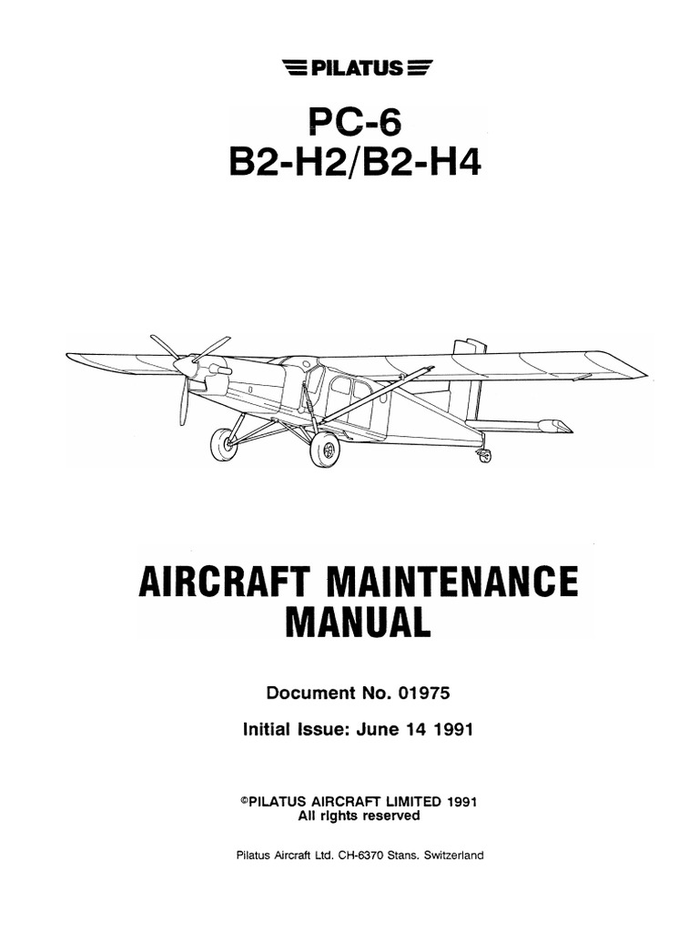 PC-6 Aircraft Maintenance Manual Update | PDF | Aircraft Flight Control ...