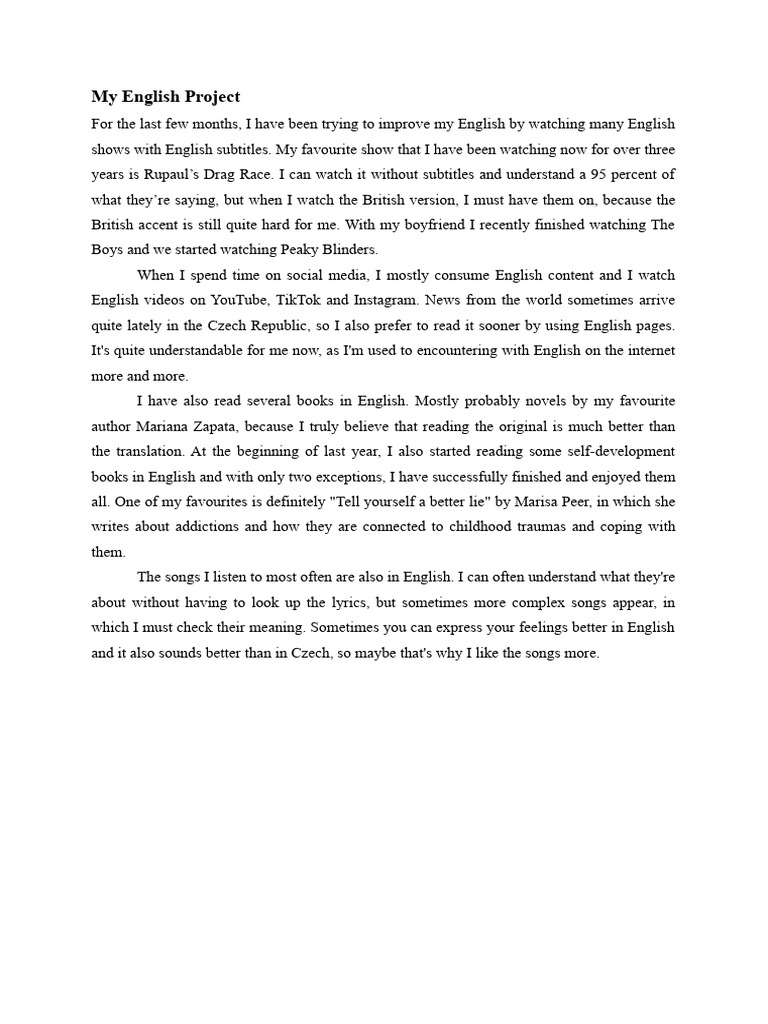 Křepelová - My English Project | PDF