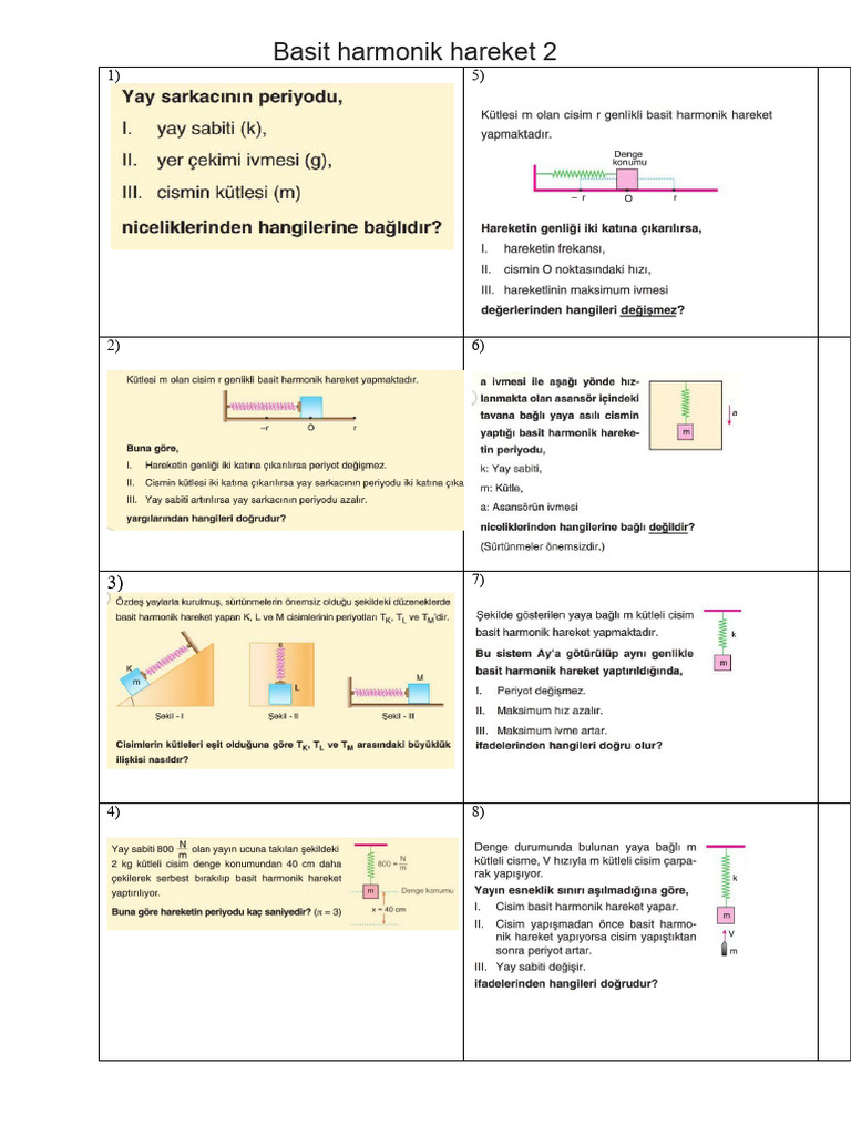 Basit harmonik hareket2 (1) | PDF
