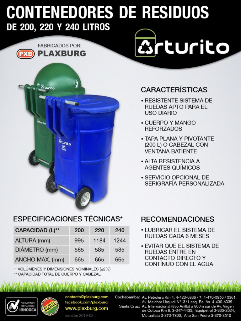 Folleto Arturito 200 L | PDF | Residuos | Materiales