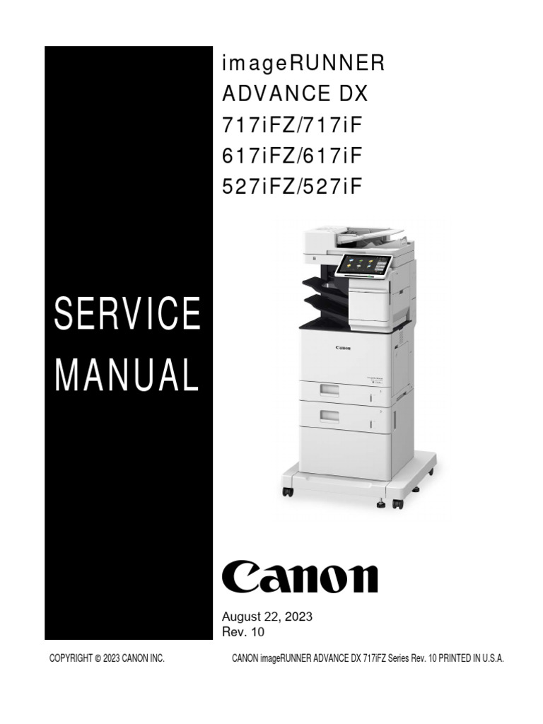 Imagerunner Advance DX 717 Series SM r10 230822 | PDF
