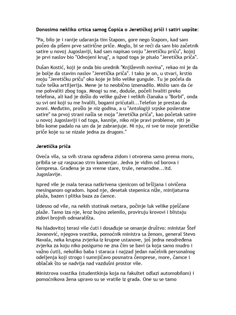 Jereticka Prica | PDF