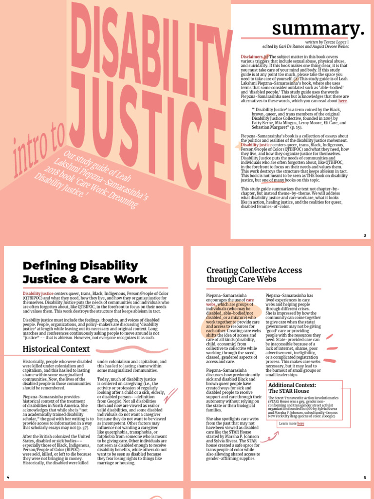 Disability Justice | PDF | Disability | Intersectionality