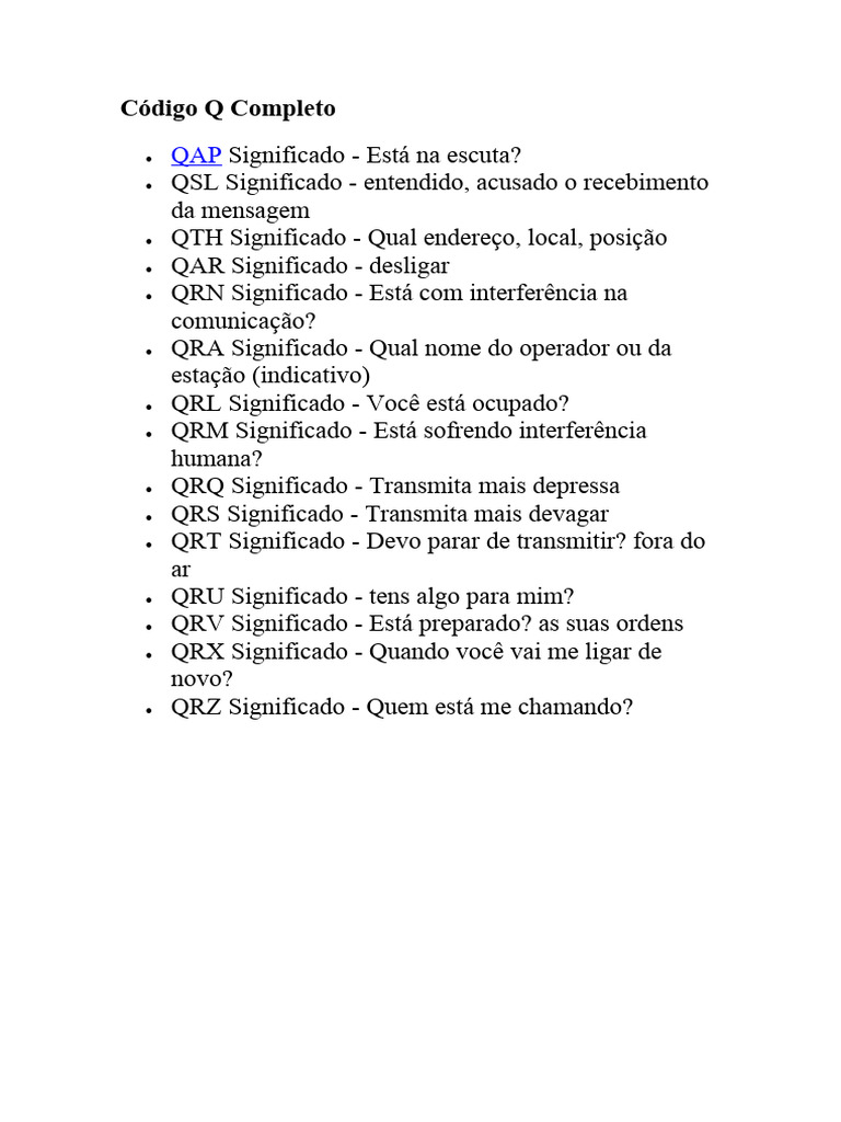 Código Q Completo | PDF