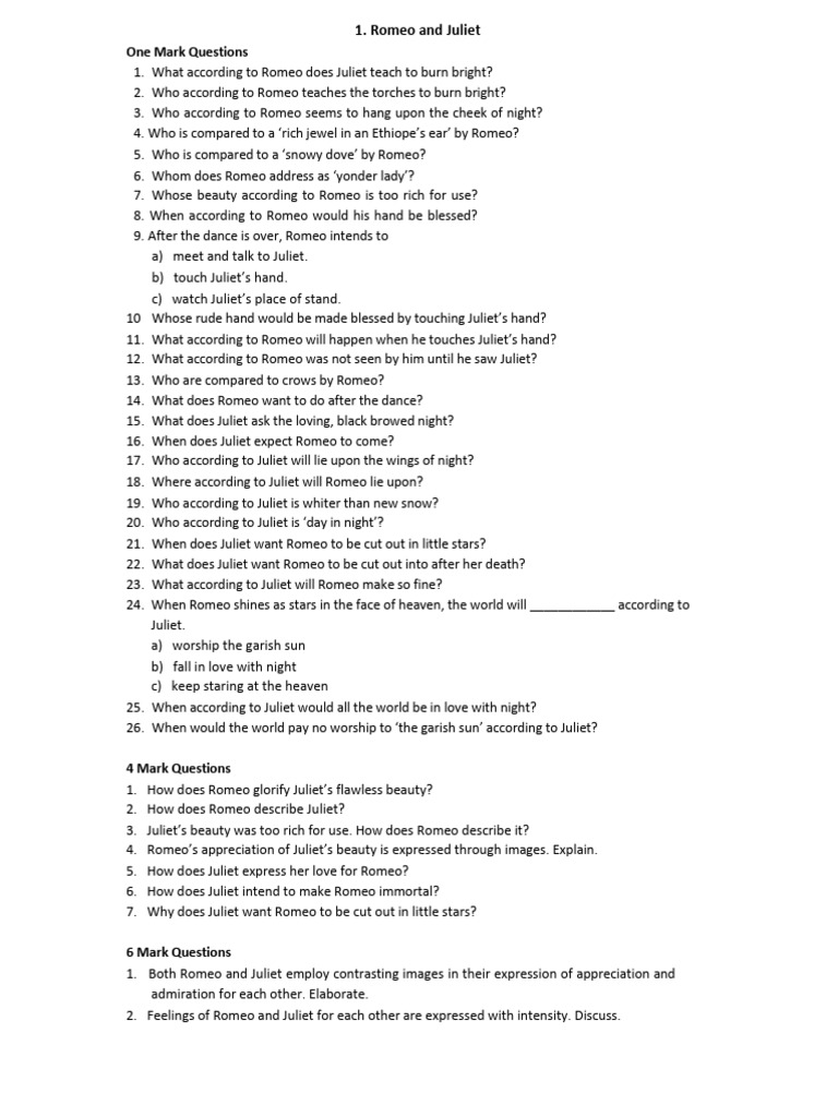 2nd PU Eng Exam Kit | PDF | Romeo And Juliet | Biodiversity