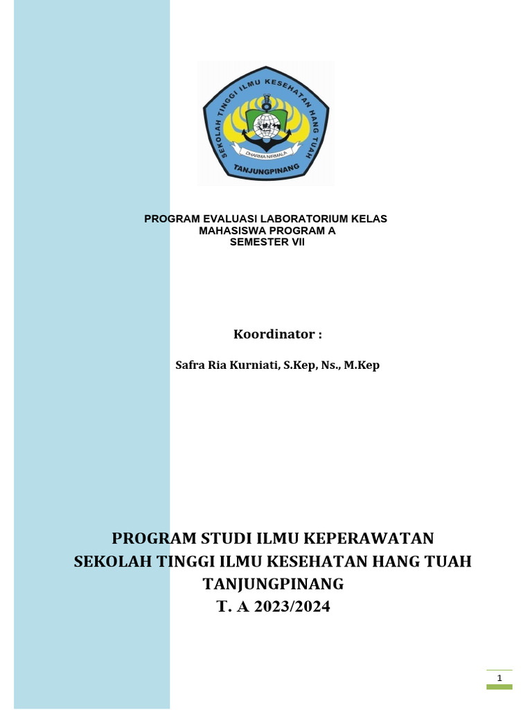 Program Ujian Lab Kep Gerontik 2023-2024 | PDF