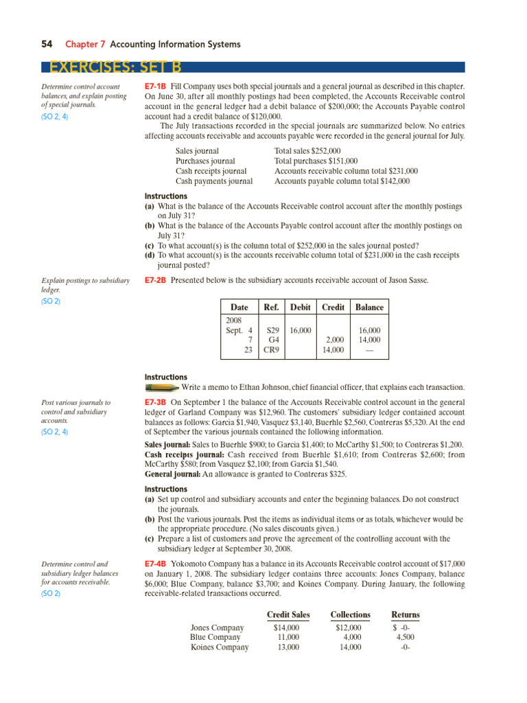 Accounting Principles 8th Edition - Exercises Chapter07 | PDF | Debits ...