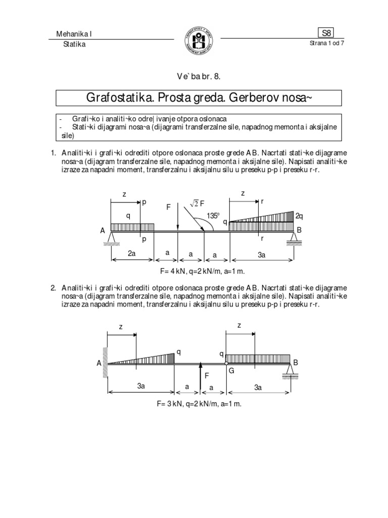 Mehanika I Statika | PDF