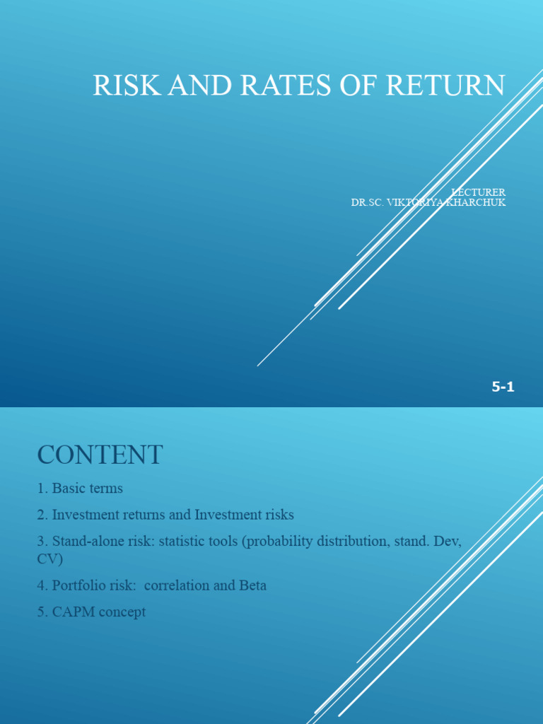 TEME 6 Engl 2022 | PDF | Financial Risk | Diversification (Finance)