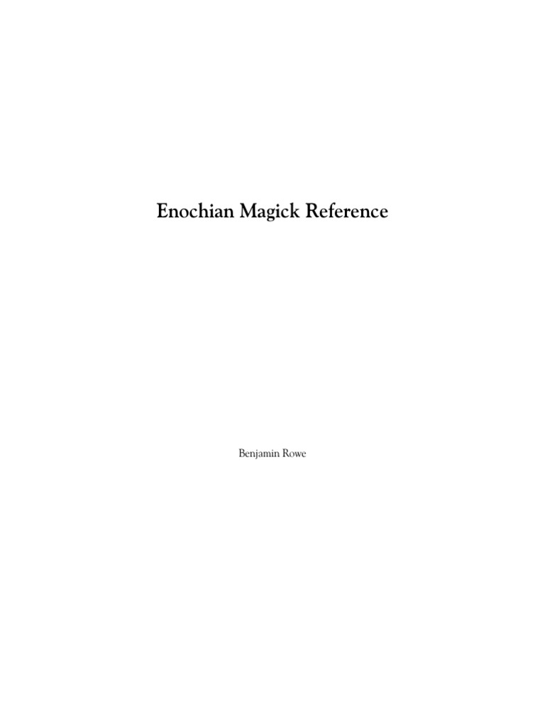 Enochian Magic | PDF