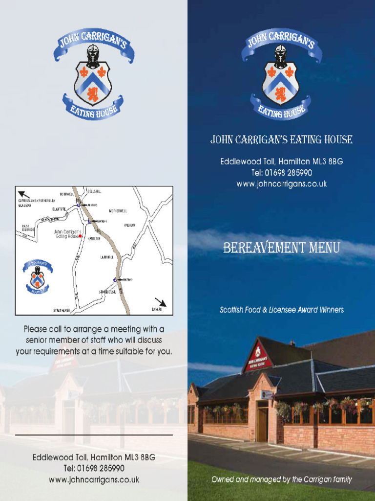 Bereavement Menu Hamilton | PDF