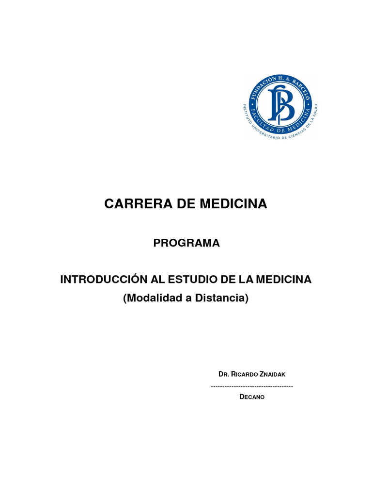 Introducción Al Estudio de La Medicina (Distancia) - PA | PDF | Método científico | Conocimiento
