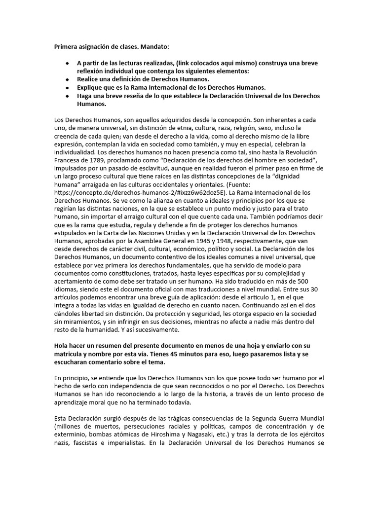 Documento Der Hum | PDF | Derechos humanos | Justicia