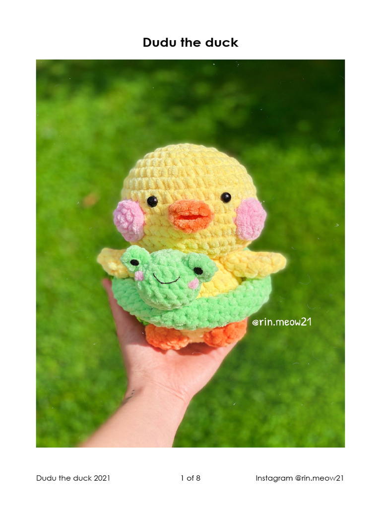 dudu the duck (2) | PDF | Crochet | Textile Arts