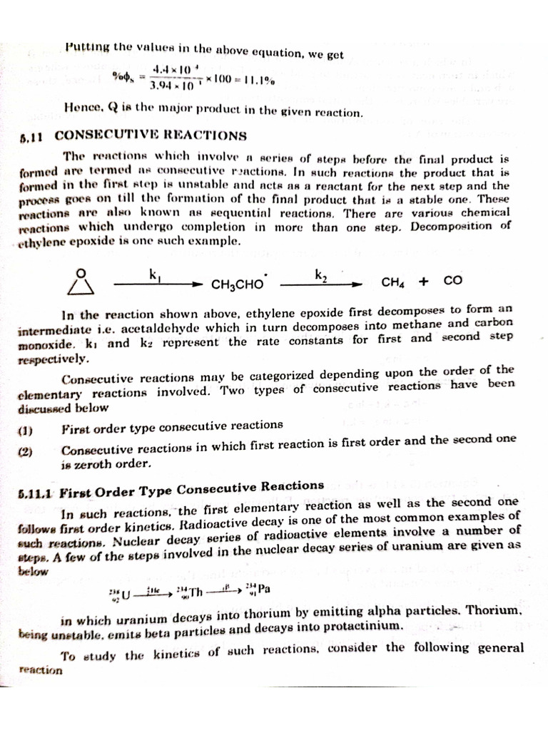 Consecutive Reactions | PDF