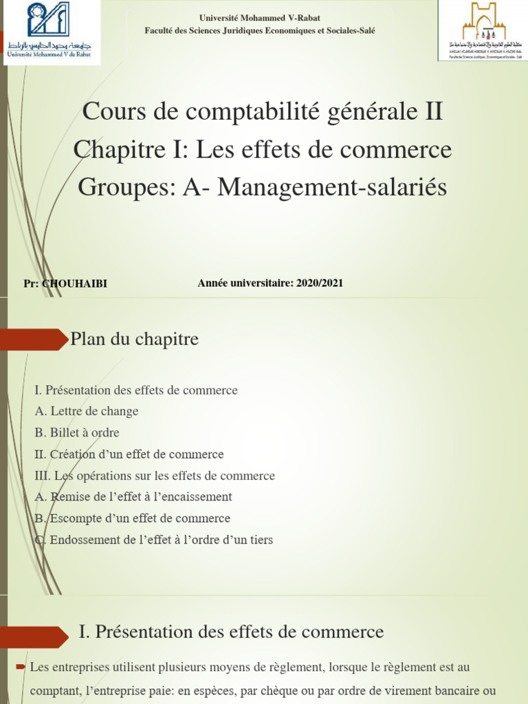 Les Effets de Commerce | PDF