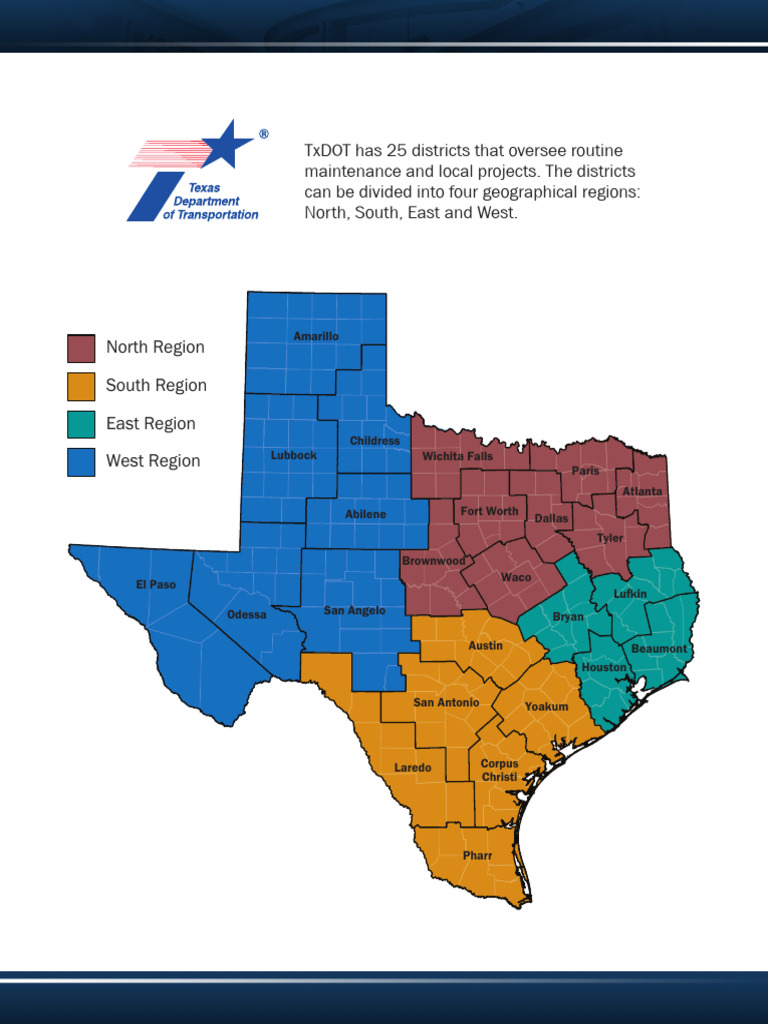 Regions Map | PDF | Texas