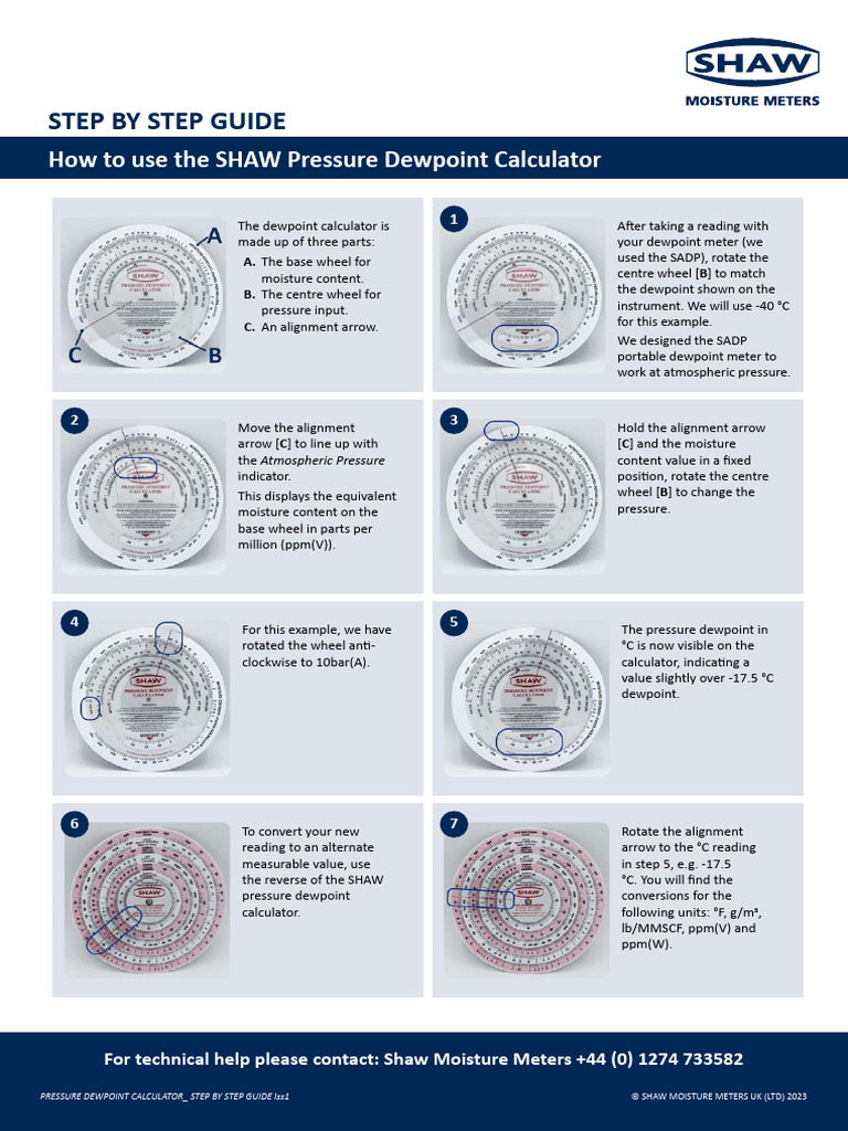 Step by Step Guide How To Use The SHAW Dewpoint Calculator | PDF ... Step by Step Guide How To Use The SHAW Dewpoint Calculator | PDF ...