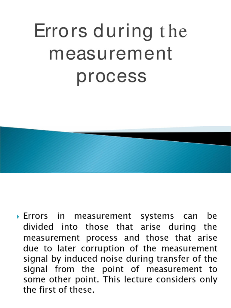 Understanding Measurement Errors | PDF | Standard Deviation | Observational Error